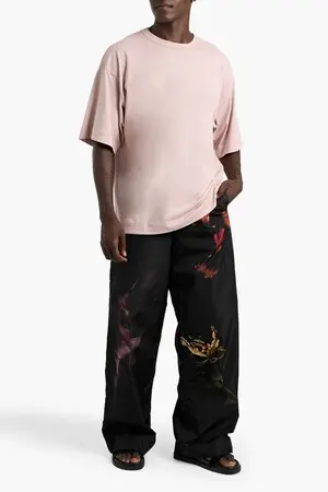 Dries Van Noten Wideleg Printed Shell Pants