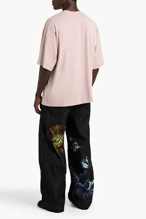 Dries Van Noten Wideleg Printed Shell Pants