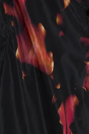 Dries Van Noten Wideleg Printed Shell Pants