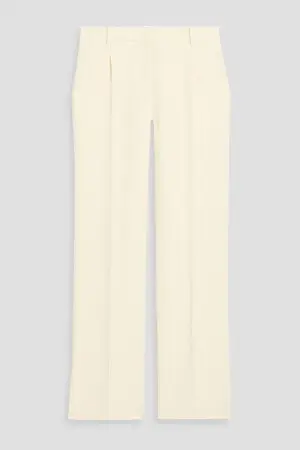 Adam Lippes Banks Wool And Silkblend Crepe Straightleg Pants - Ivory
