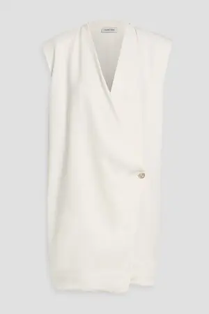 ANINE BING Crepe Mini Dress - Ivory
