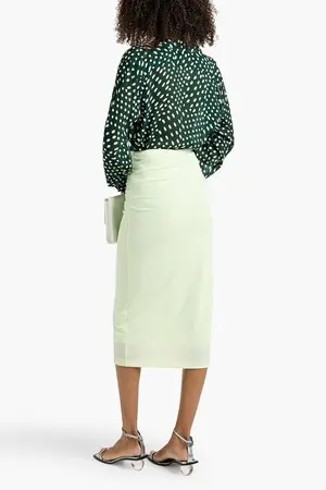 Dries Van Noten Polkadot Crepe De Chine Top