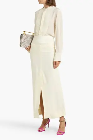 Victoria Beckham Crepe De Chine Maxi Skirt