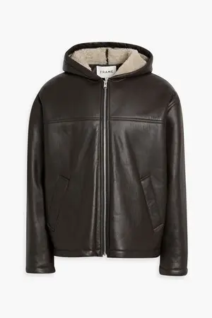 FRAME Shearlinglined Leather Hooded Jacket