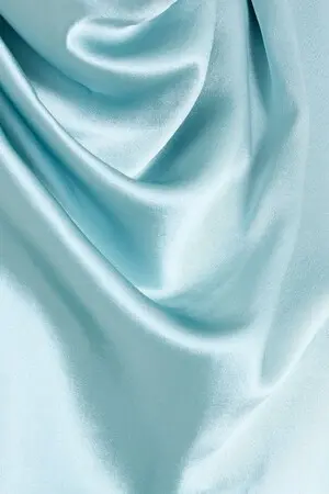 Adam Lippes Bandera Draped Silksatin Blouse - Sky Blue