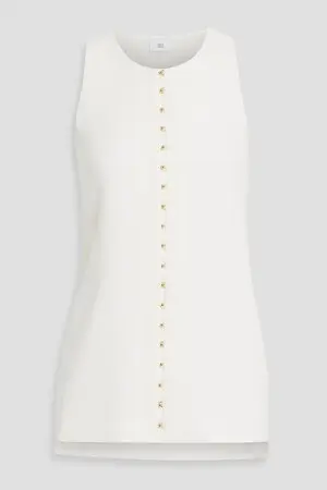 Adam Lippes Nazra Wool-crepe Top - Ivory
