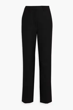 ANINE BING Crepe Straightleg Pants - Black