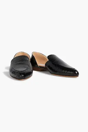 Gabriela Hearst Jax Croceffect Leather Loafers