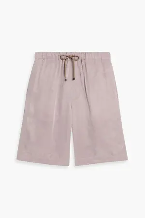 Dries Van Noten Crinkled Cupro Drawstring Shorts