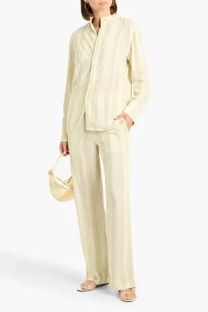 Victoria Beckham Striped Woven Blouse