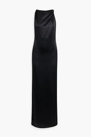 Adam Lippes Silk-satin Maxi Dress With Side Slits