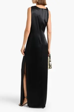 Adam Lippes Silk-satin Maxi Dress With Side Slits