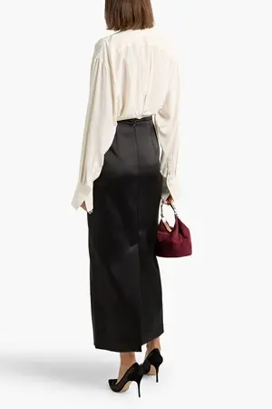 Victoria Beckham Draped Silk Crepe De Chine Blouse