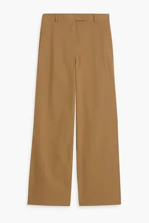 Dries Van Noten Cottoncanvas Wideleg Pants - Camel