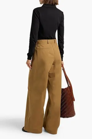 Dries Van Noten Cottoncanvas Wideleg Pants