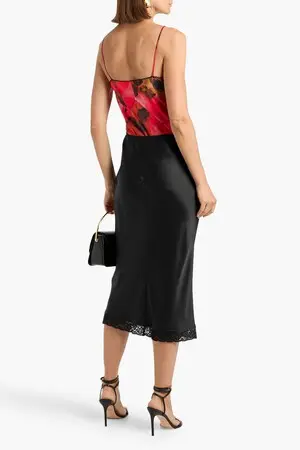 Victoria Beckham Floralprint Silksatin Camisole