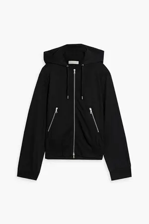 Dries Van Noten Cottonjersey Zipup Hoodie - Black