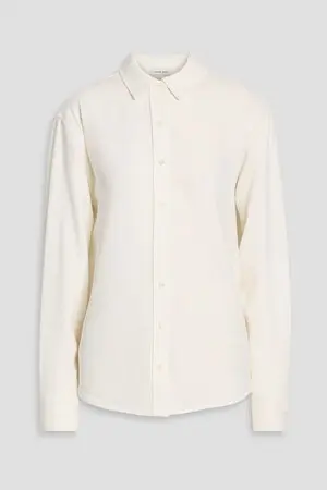 ANINE BING Braxton Crepe Shirt - Ivory