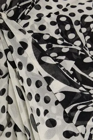 Dries Van Noten Wrapeffect Printed Silkblend Chiffon Midi Skirt