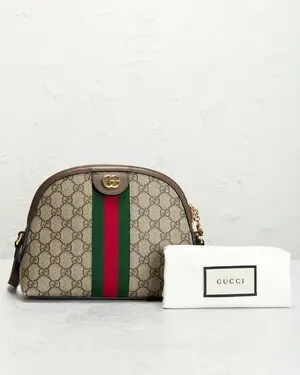 FWRD RENEW Gucci Ophidia Shoulder Bag - Brown