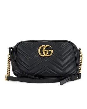 FWRD RENEW Gucci Gg Marmont Shoulder Bag - Black
