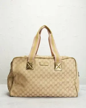 FWRD RENEW Gucci Web Duffle Bag
