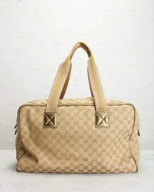 FWRD RENEW Gucci Web Duffle Bag