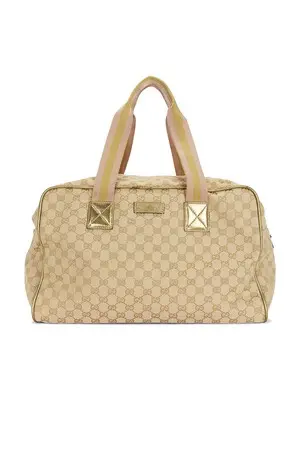 Gucci Gg Canvas Duffle Bag - Brown