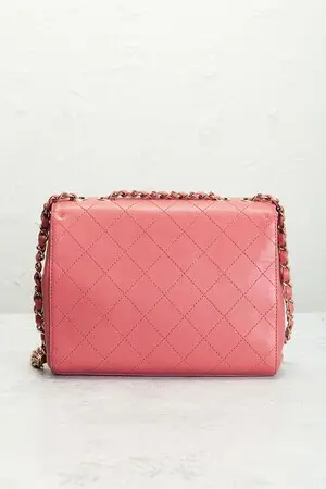Chanel Quilted Calfskin Flap Bag With Gold Tone Hardware