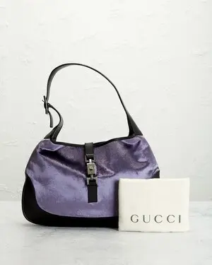 FWRD RENEW Gucci Velvet Jackie Hobo Bag - Purple
