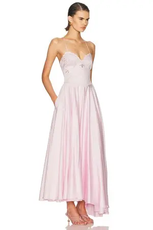 PatBO Tricoline Lotus Maxi Dress