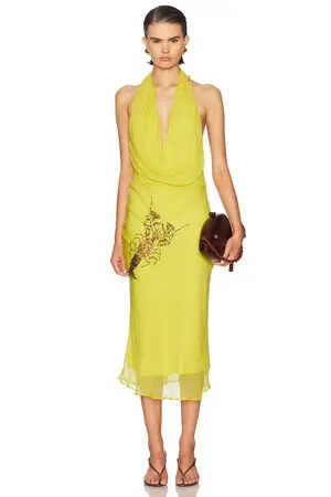 Staud Simona Dress Sequined Graphic