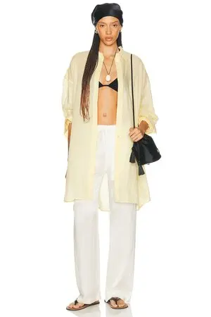 TOTEME Long Summer Top In Yellow - Buttercup