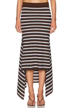 Monse Stripe Cascade Skirt
