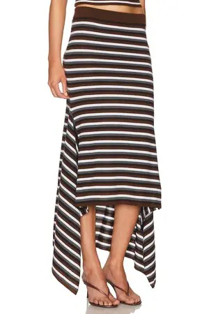 Monse Stripe Cascade Skirt