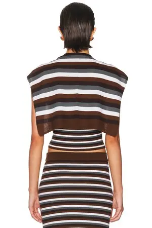 Monse Combo Stripe Tank Top And Cardigan