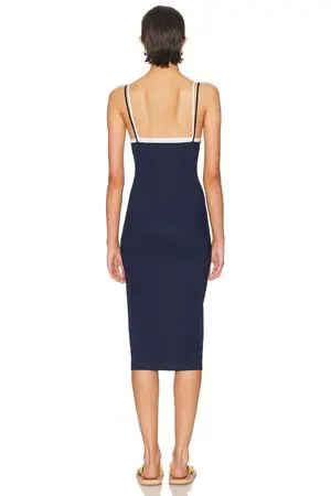 Miu Miu Stretch Jersey Midi Dress - Bleu