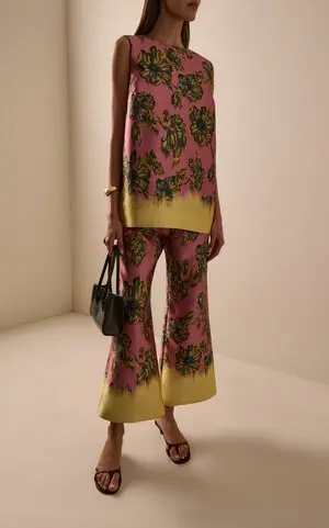 ALEMAIS Faye Floral Satin Tunic Top