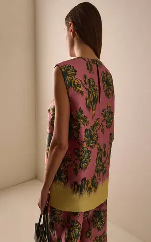 ALEMAIS Faye Floral Satin Tunic Top
