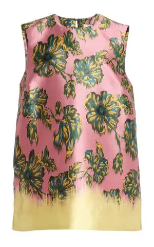 ALEMAIS Faye Floral Satin Tunic Top - Multi