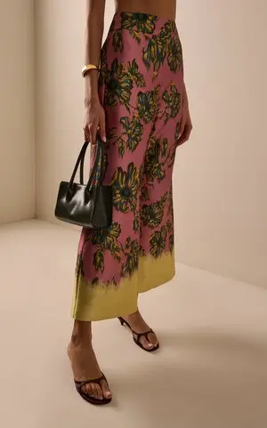 ALEMAIS Faye Satin Wide-leg Pants