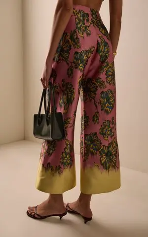 ALEMAIS Faye Satin Wide-leg Pants