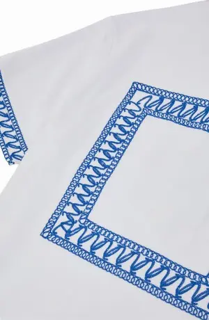 REISS Bleeker Geometric Embroidered Top