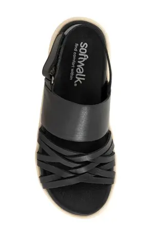 Softwalk Jewell Slingback Platform Sandal - Black