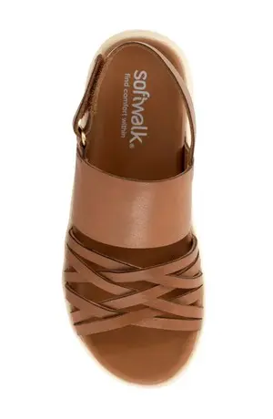 Softwalk Jewell Slingback Platform Sandal - Luggage