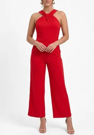 Rachel Rachel Roy Halter Neck Jumpsuit With Wide Leg