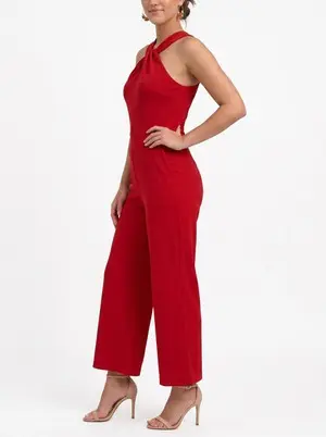 Rachel Rachel Roy Halter Neck Jumpsuit With Wide Leg