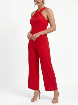 Rachel Rachel Roy Halter Neck Jumpsuit With Wide Leg