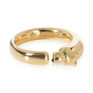 Cartier Panthère De Ring In Yellow Gold With Onyx And Tsavorite - Yellow_gold
