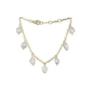 CHIARA TEDESCHI JEWELLERY Baroque Pearl Chain Bracelet